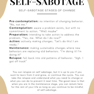 All About Self-sabotage - Etsy