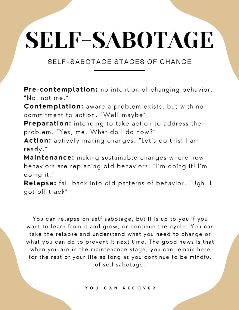 All About Self-sabotage - Etsy