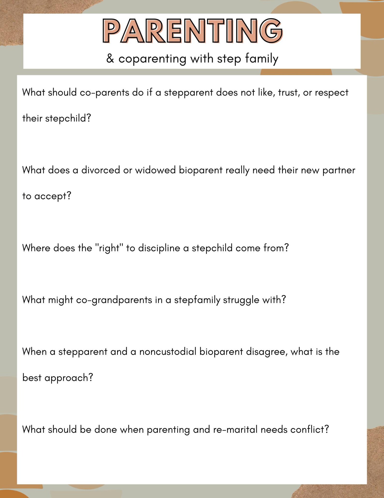 Parenting Values Questionnaire - Etsy