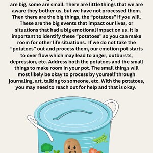 Emotional Pot- Identifying Potatoes Worksheet - Etsy