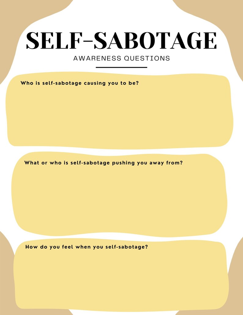 All About Self-sabotage - Etsy