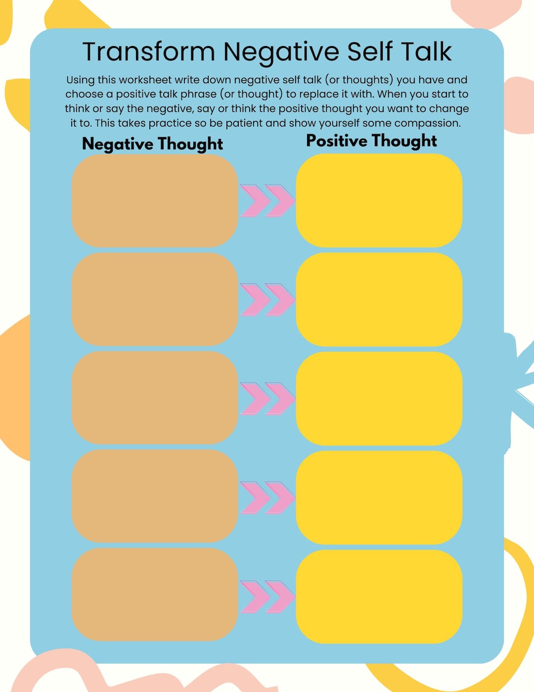 Transforming Negative Self Talk - Etsy