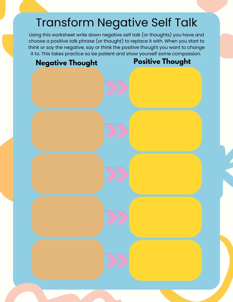 Transforming Negative Self Talk - Etsy