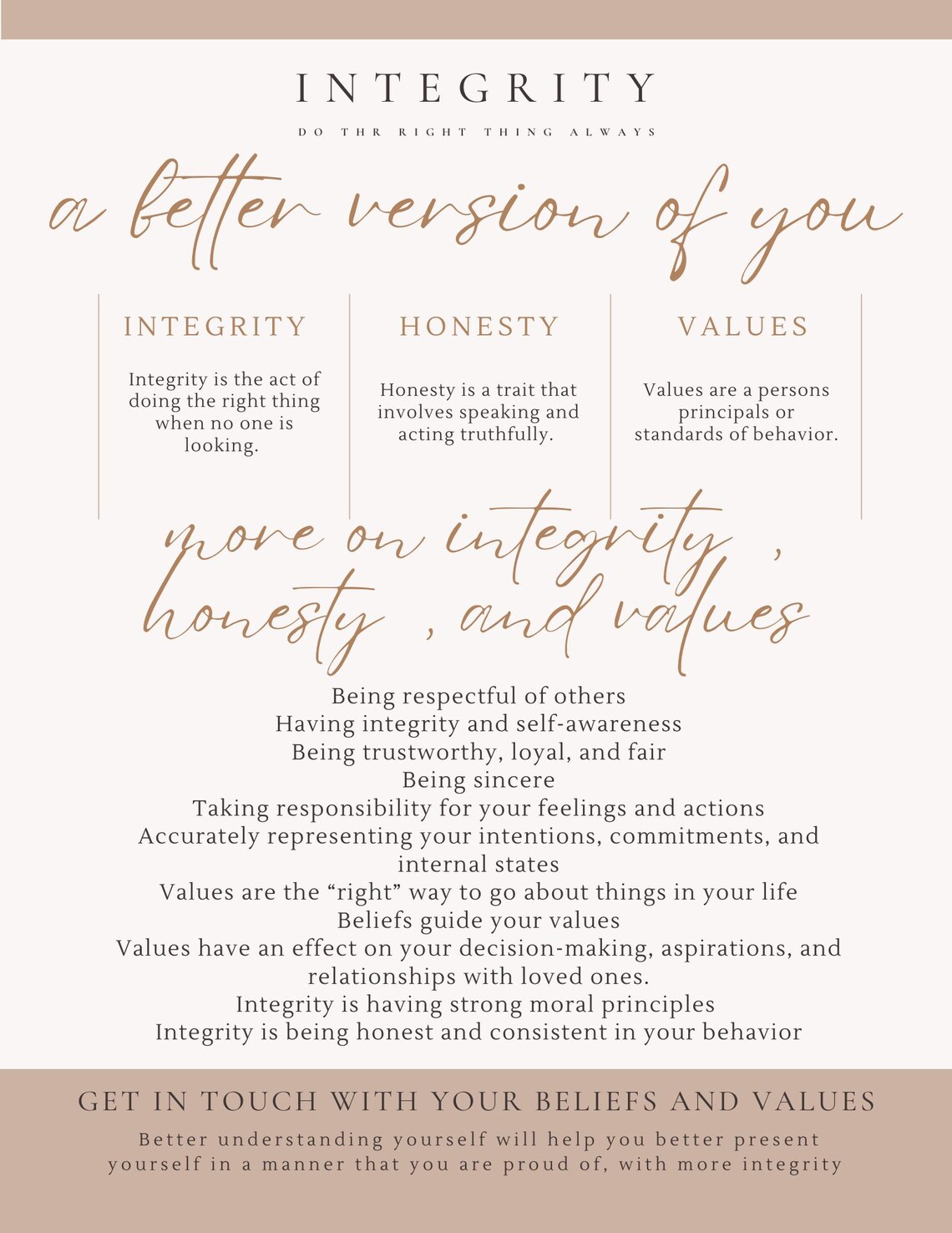 Integrity Worksheet - Etsy