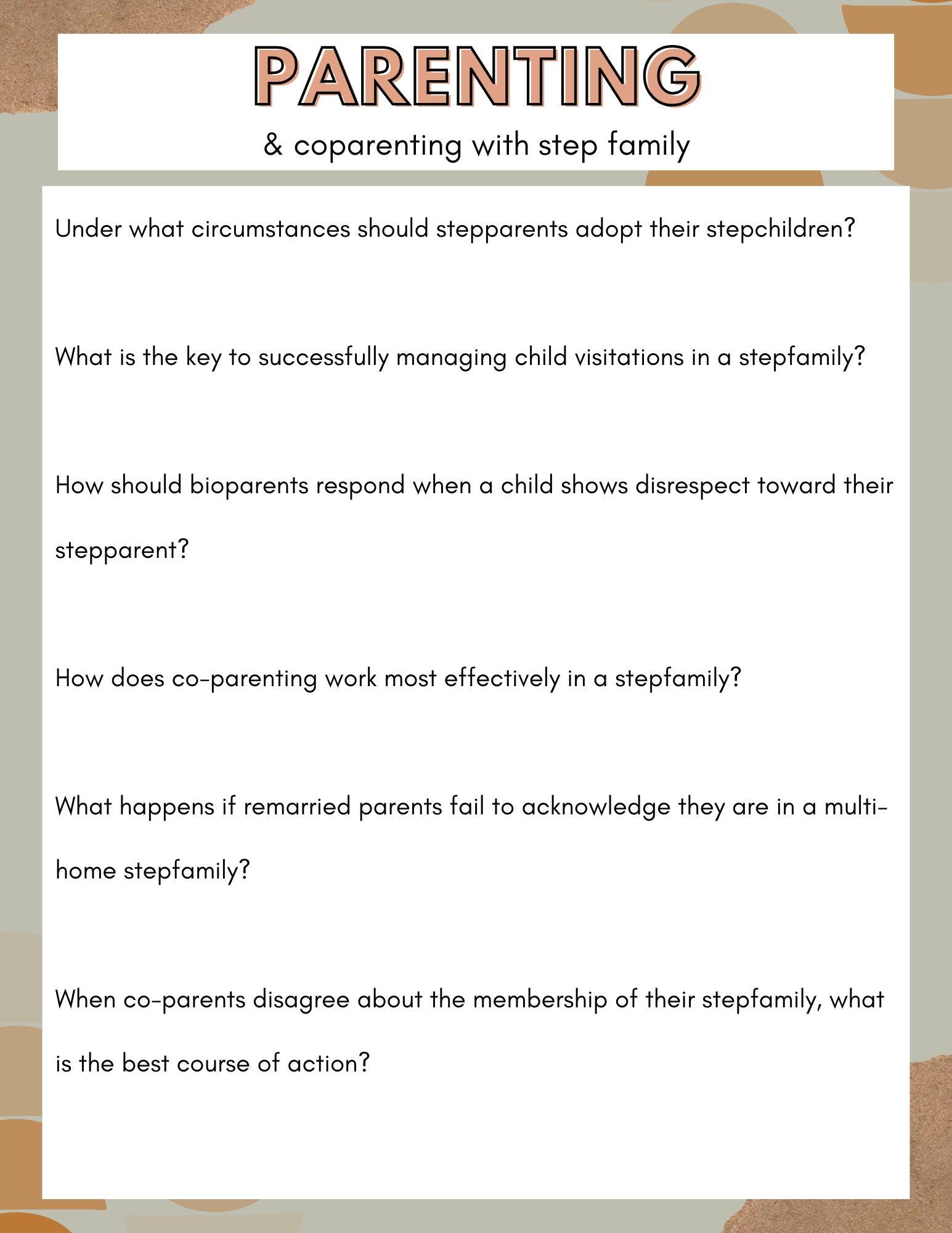 Parenting Values Questionnaire - Etsy