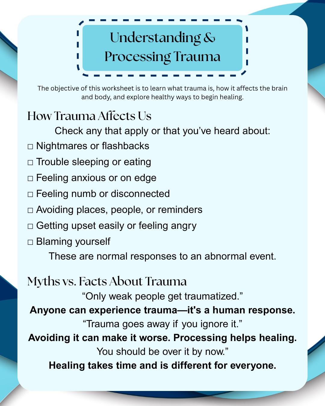 Understanding & Processing Trauma - Etsy