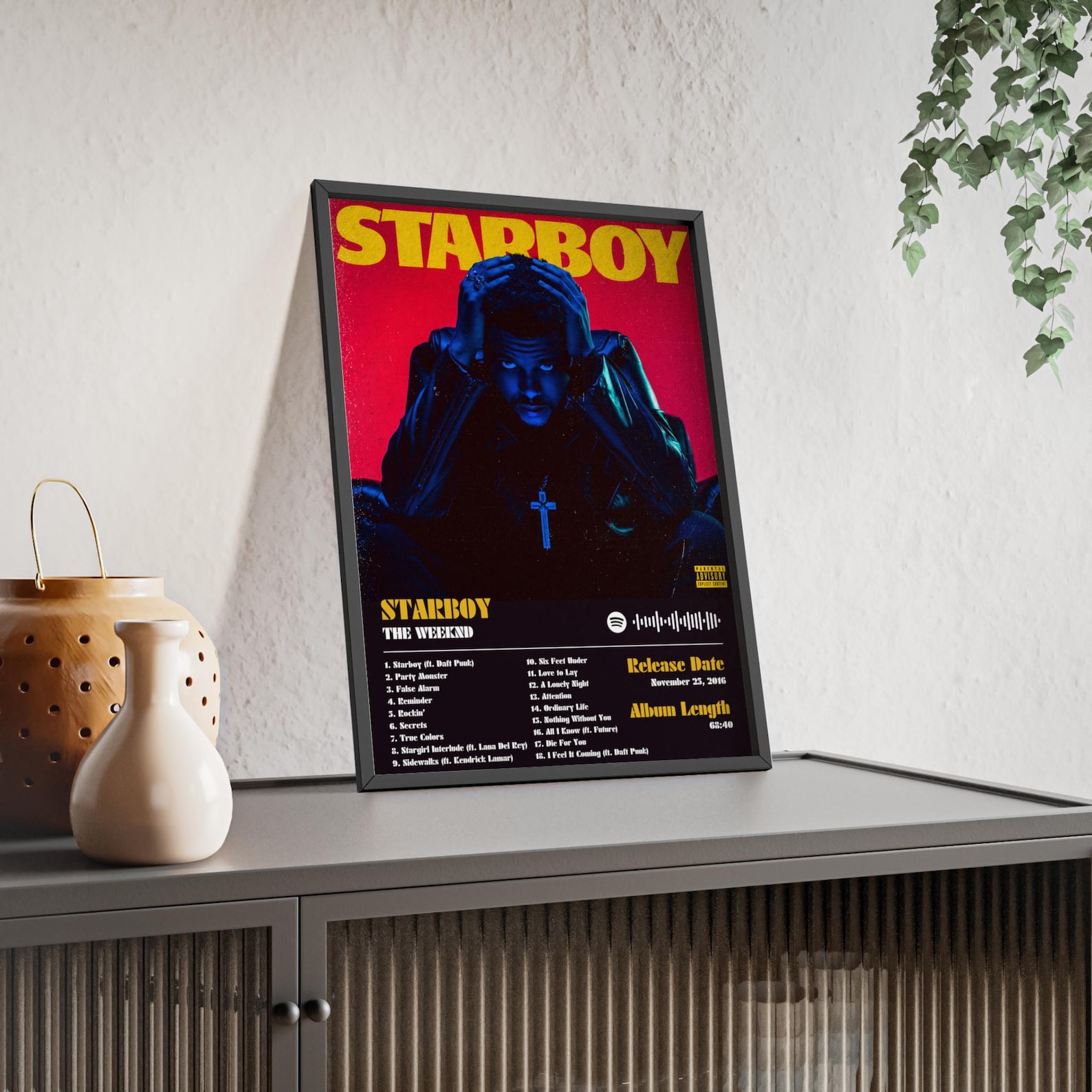 The Weeknd Starboy Album Poster | Digital Print Poster | Digitally Hand ...