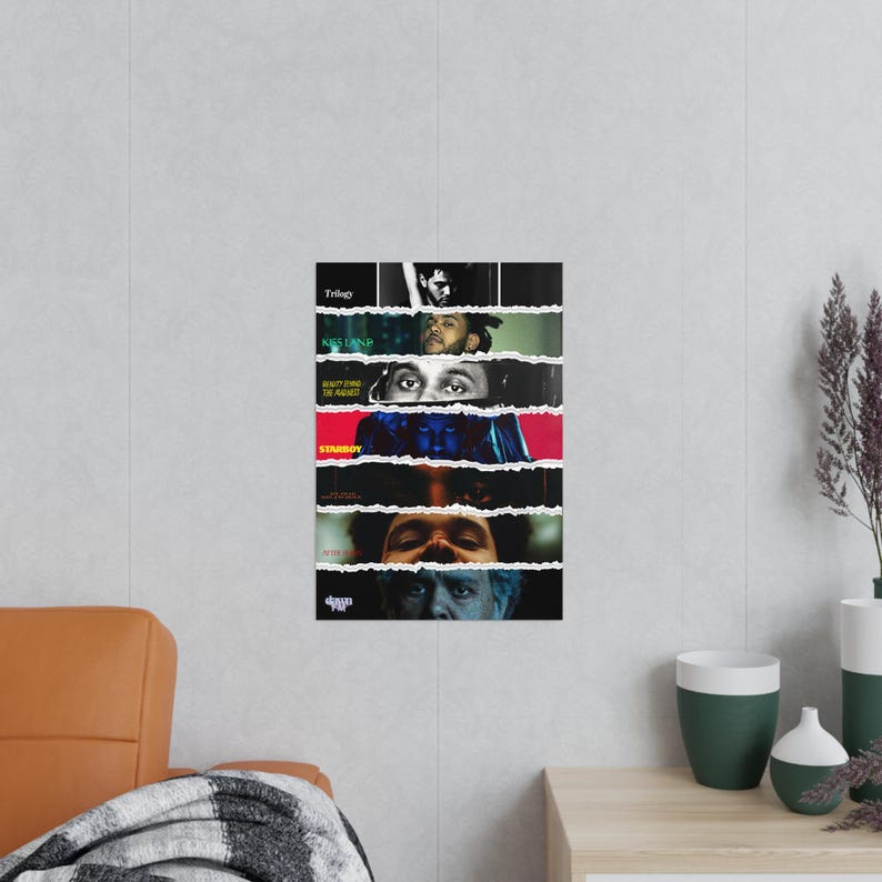 The Weeknd Albums Poster | Digital Print Poster | Digitally Hand Drawn ...