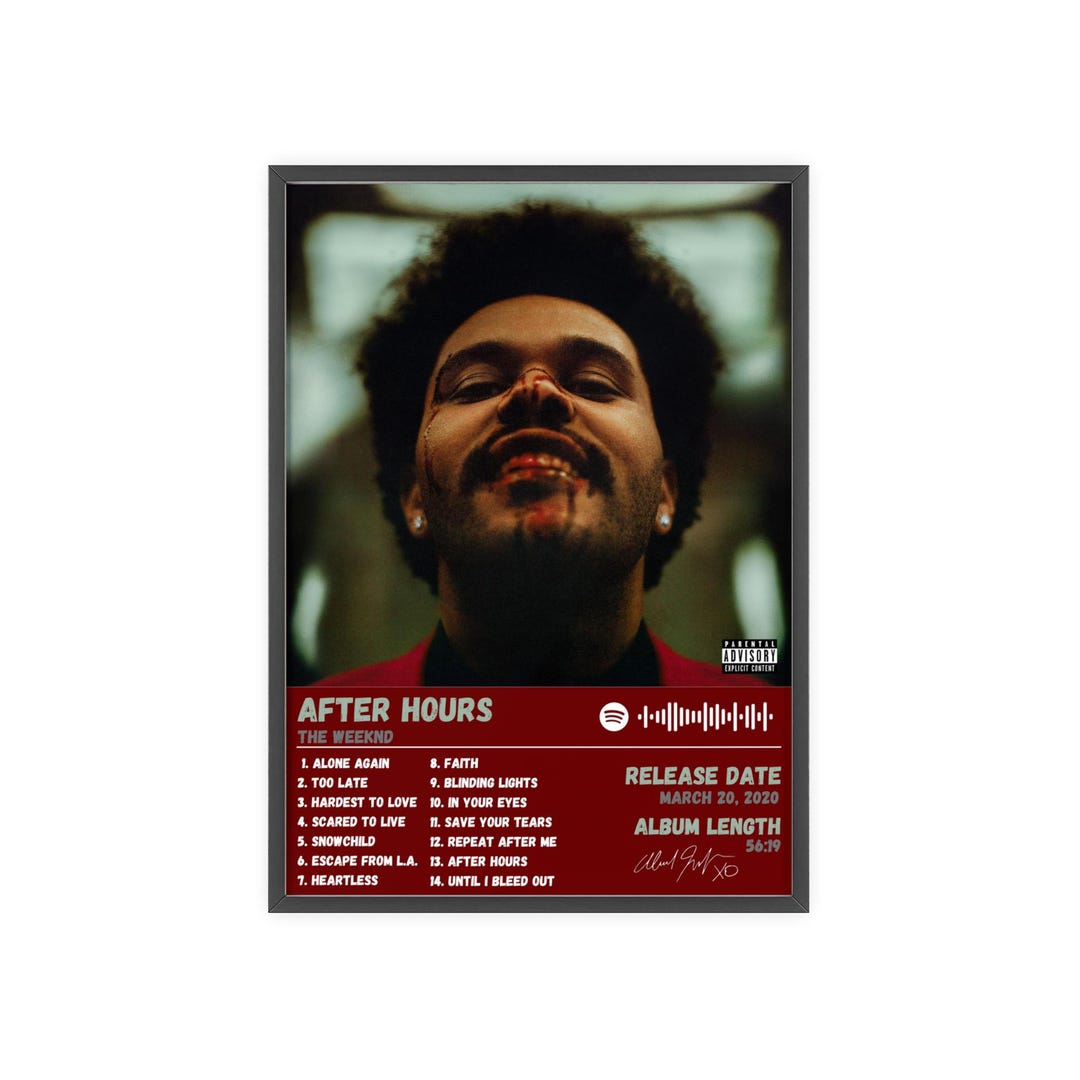 The Weeknd After Hours Album Poster | Digital Print Poster | Digitally ...