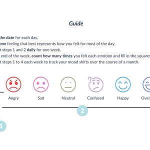 Printable Daily Emotions Tracker | Digital Mood Worksheet | Mental ...
