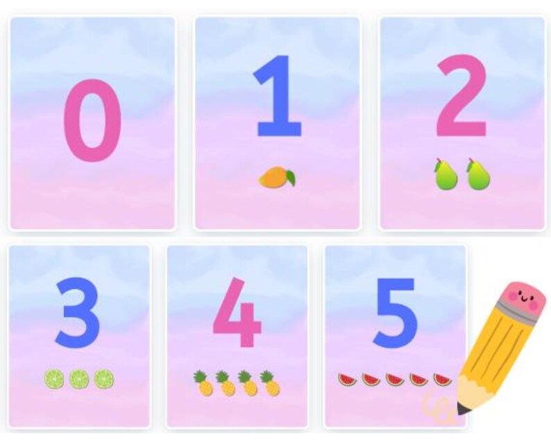 Printable Number Flashcards for Kids Learn to Count 0 10 - Etsy UK