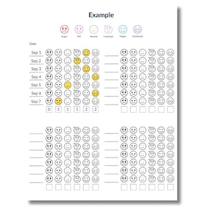 Printable Daily Emotions Tracker | Digital Mood Worksheet | Mental ...