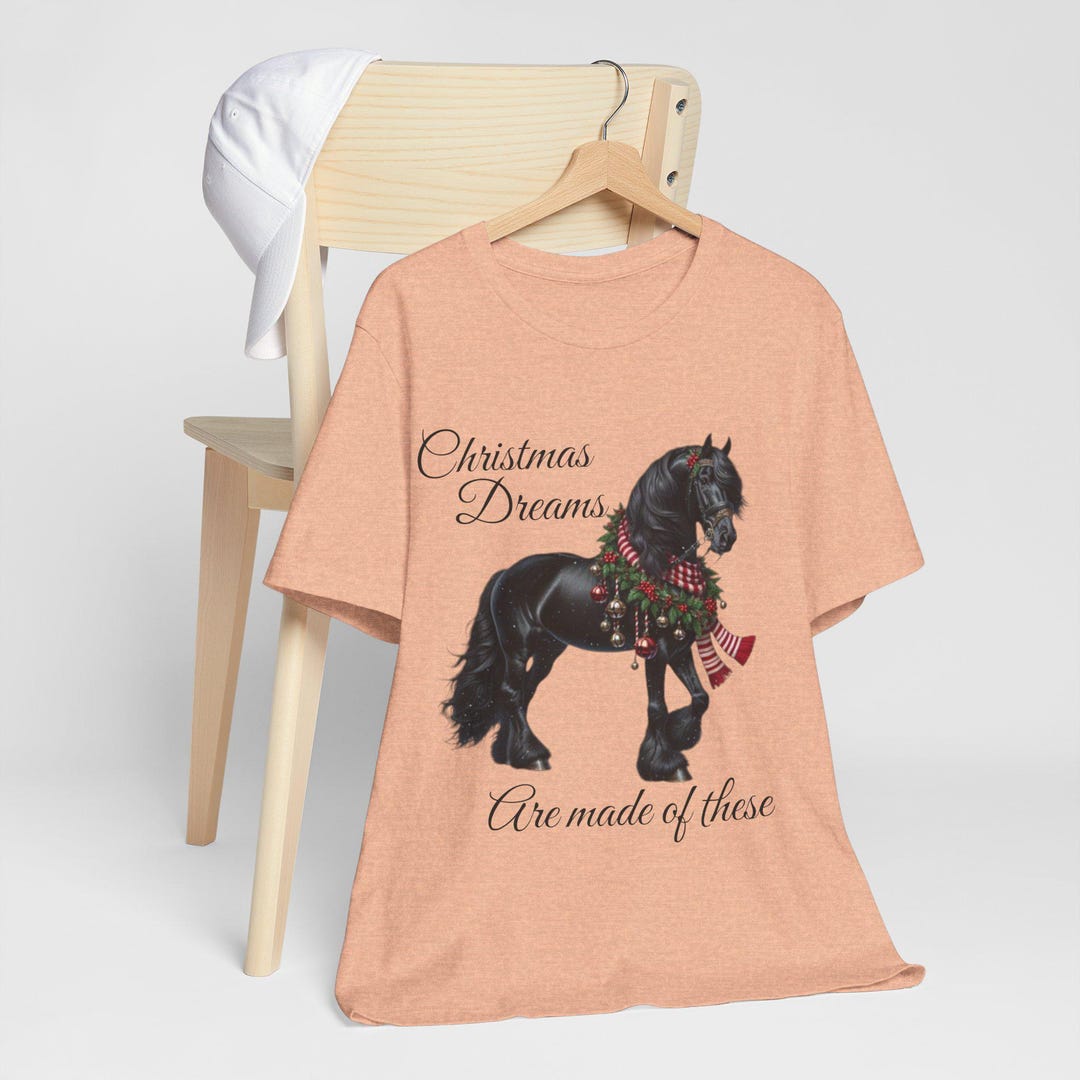 Friesian Horse Christmas Tee Horse Lover Christmas Gift Christmas ...