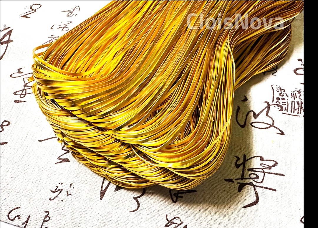 Cloisonne Golden Wire, 0.5x2mm, Jewelry Wire,flexible Aluminum Flat ...