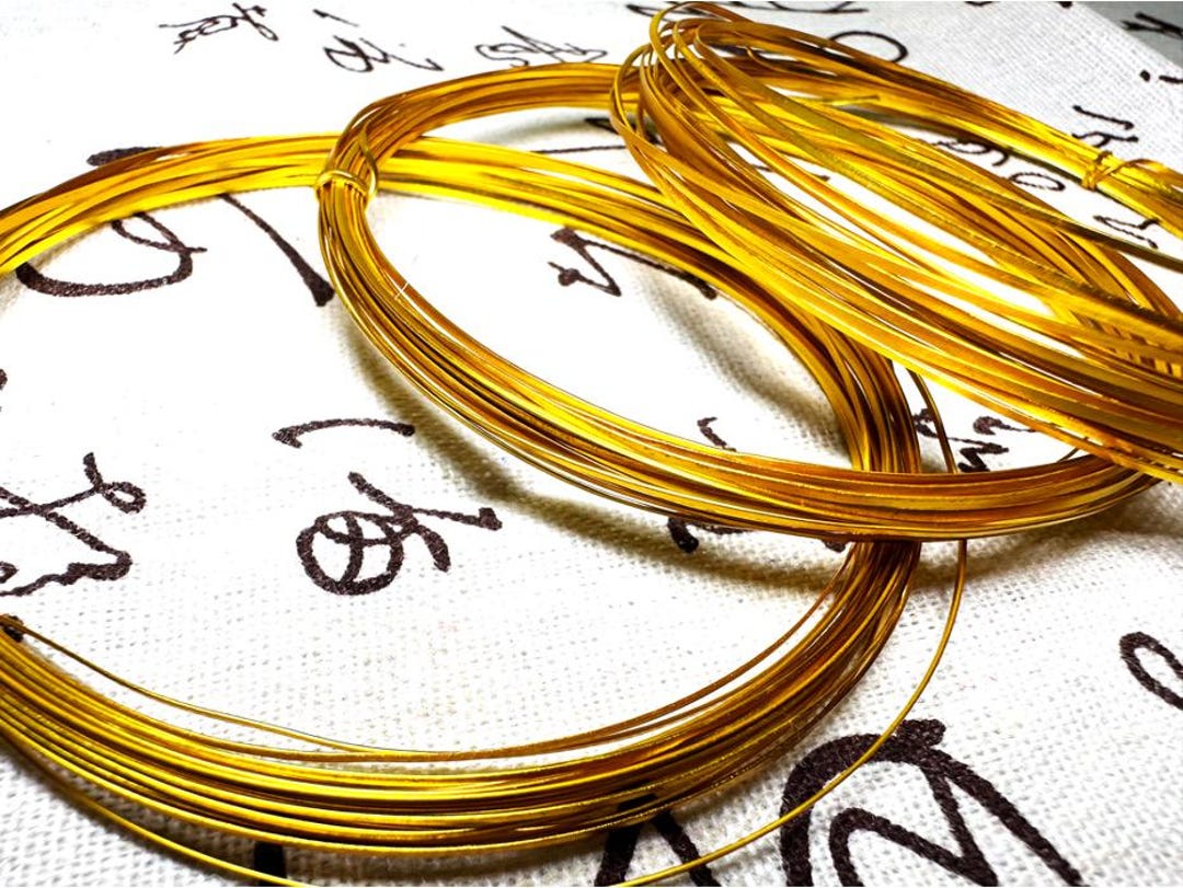 Cloisonne Golden Wire, 0.3x1mm, Jewelry Wire,flexible Aluminum Flat ...