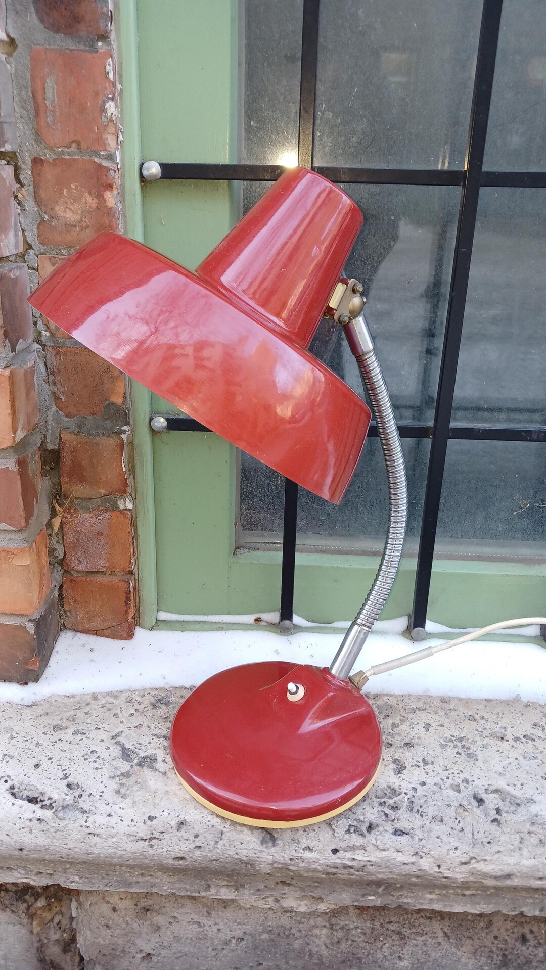 Vintage Retro Mid Century Original Desk Lamp 1960-70 Brown Red - Etsy