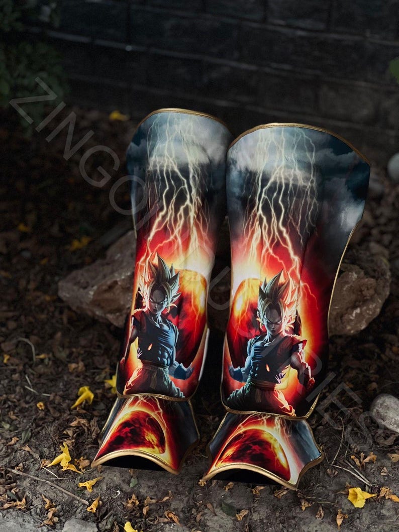 GOKU Anime Boxing MMA Shin Guard/instep , Custom Shin Guard , Muay Thai ...