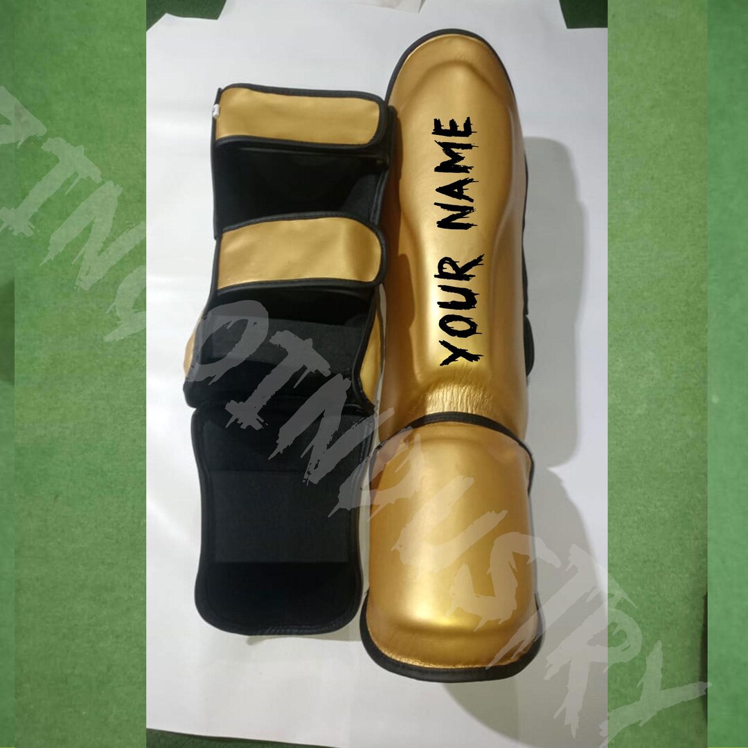 Golden Boxing MMA Shin Guard/instep , Custom Shin Guard , Leather MMA ...