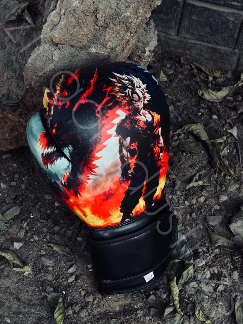 GOKU Anime Personalized Printed and Logo Custom Boxing Gloves , Custom ...