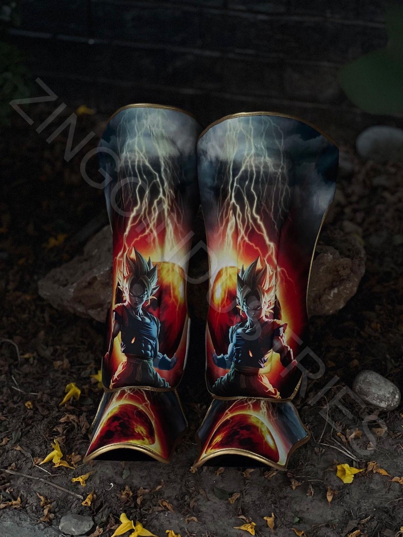 GOKU Anime Boxing MMA Shin Guard/instep , Custom Shin Guard , Muay Thai ...