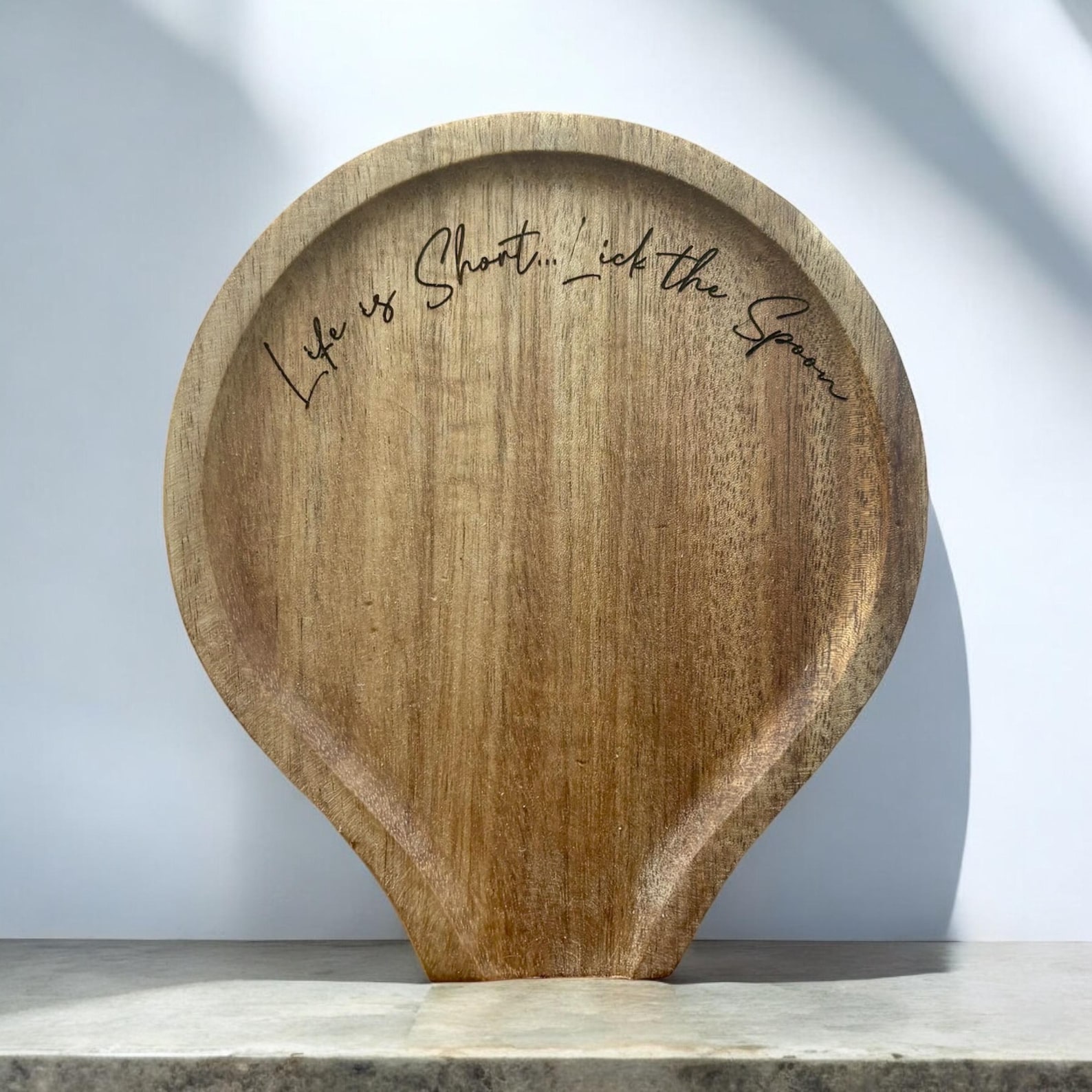 Laser Engraved Spoon Rest | Acacia Spoon Rest | Custom Wood Spoon Rest ...