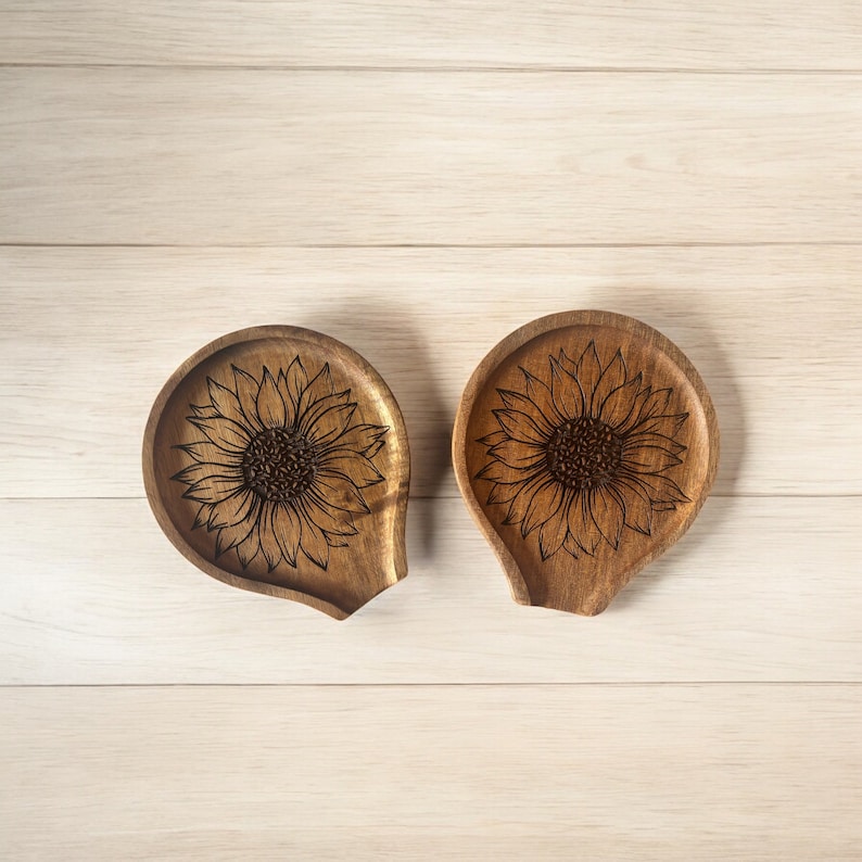 Laser Engraved Spoon Rest Acacia Spoon Rest Custom Wood Spoon Rest - Etsy