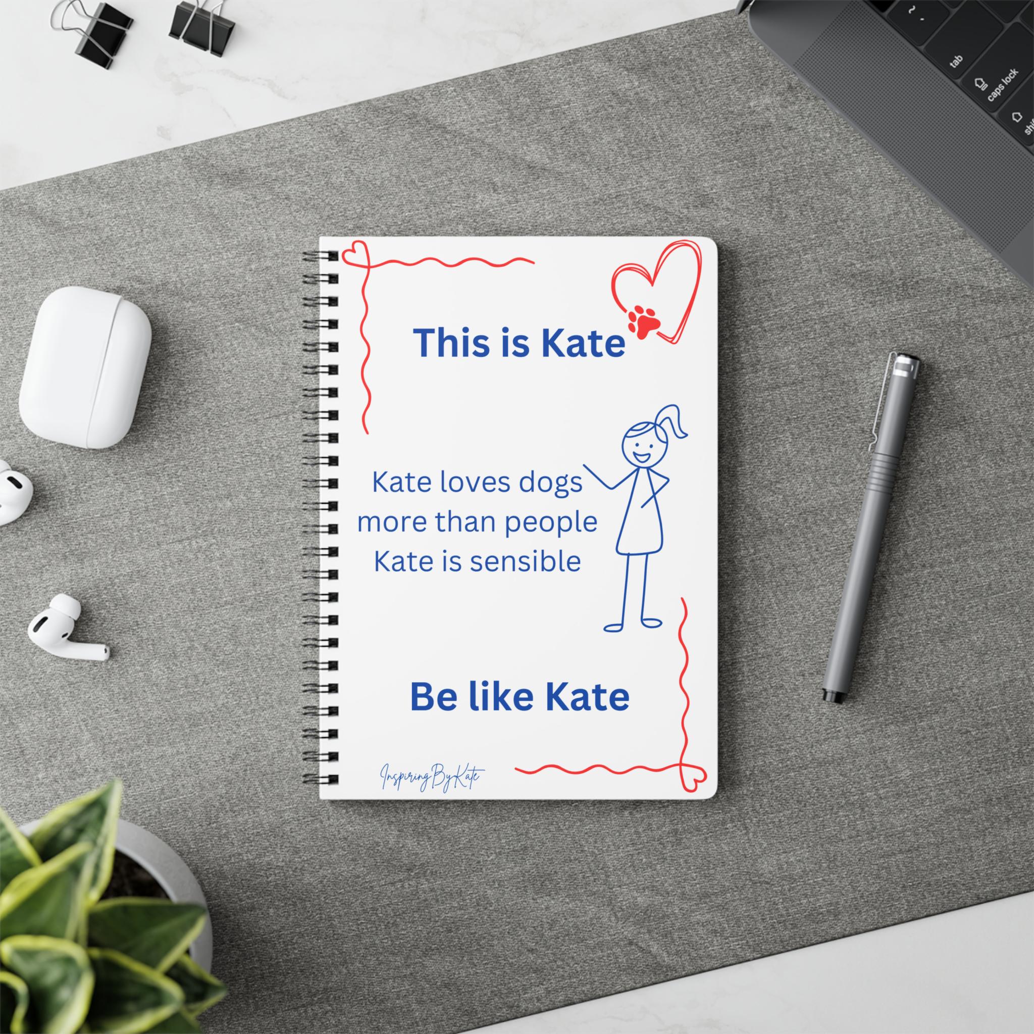 Kate-inspired Wirobound Notebook, A5 - Be Like Kate Collection, Kate ...