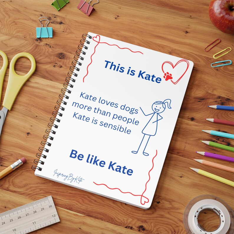 Kate-inspired Wirobound Notebook, A5 - Be Like Kate Collection, Kate ...