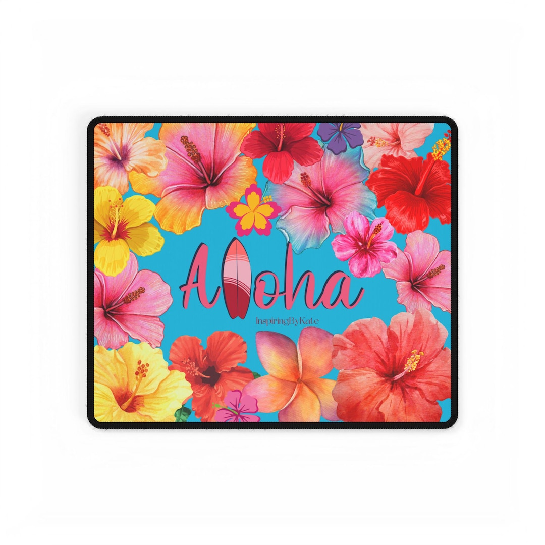 Aloha Desk Mouse Mats - Tropical Desk Accessories, Hawaiian Mouse Pad ...