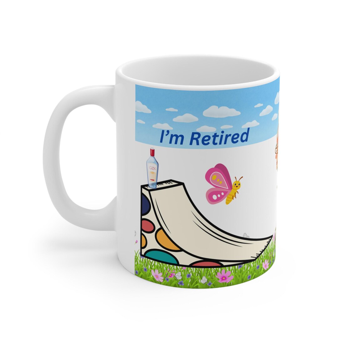 Retired Not Expired Coffee Cups, Funny Retirement Gift Mug, Work ...
