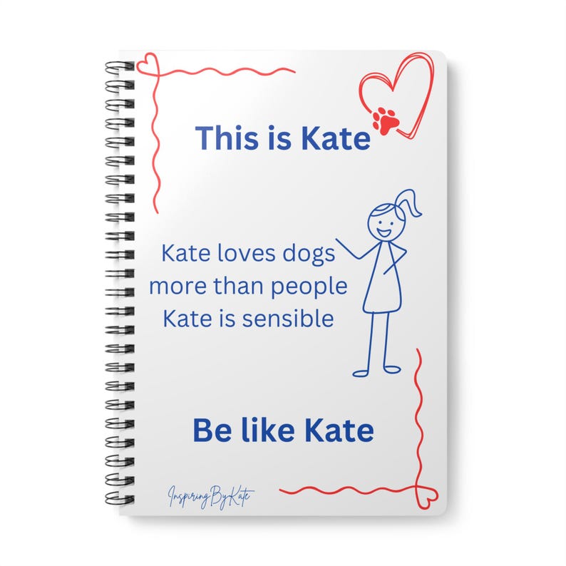 Kate-inspired Wirobound Notebook, A5 - Be Like Kate Collection, Kate ...