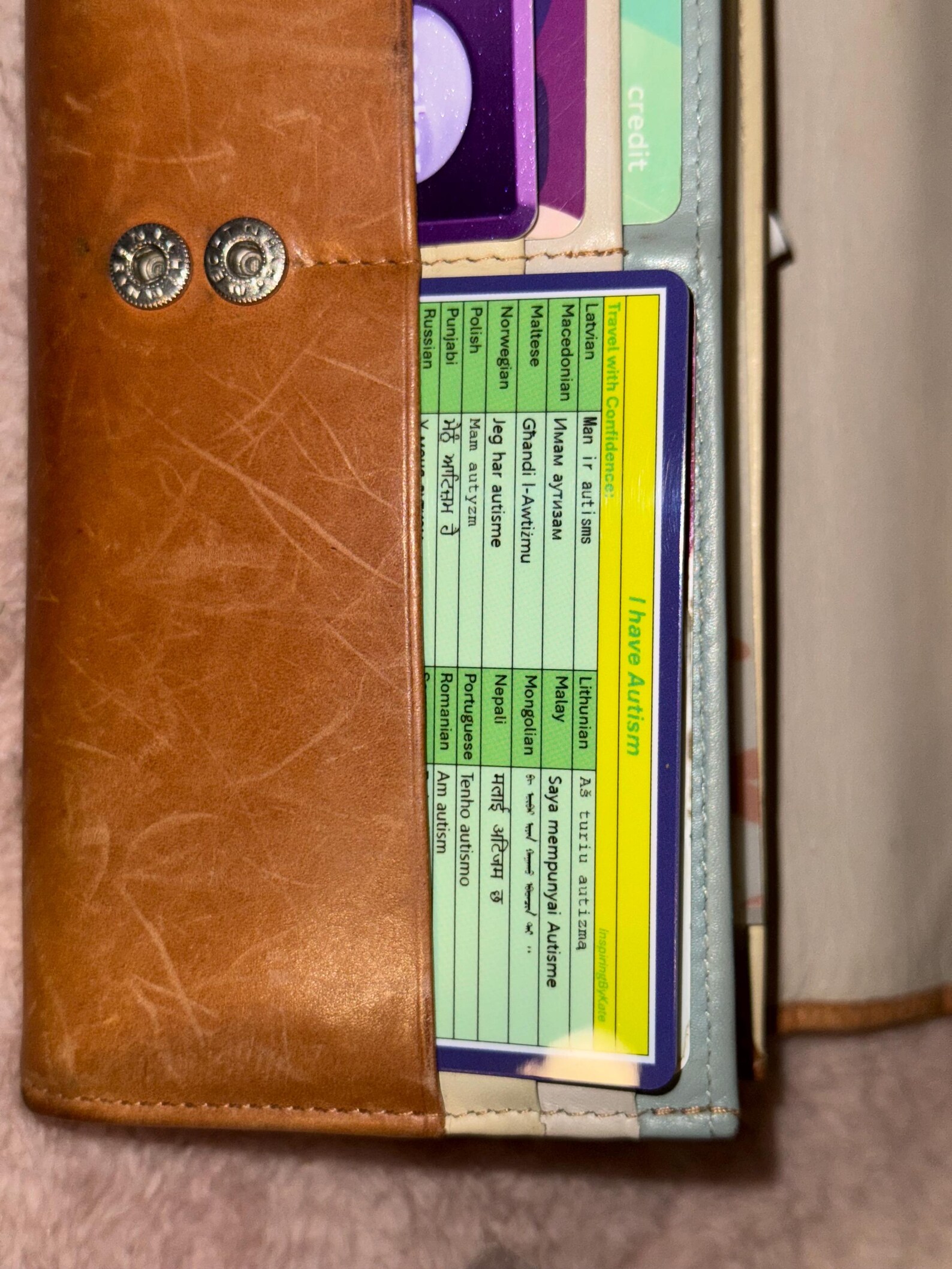 I Have Autism Awareness Travel Cards 54 Languages on One Card. Plastic ...