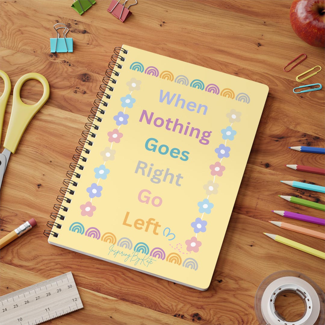 Inspirational Quote Notebook, A5, Motivational Journal, Lined Pages ...