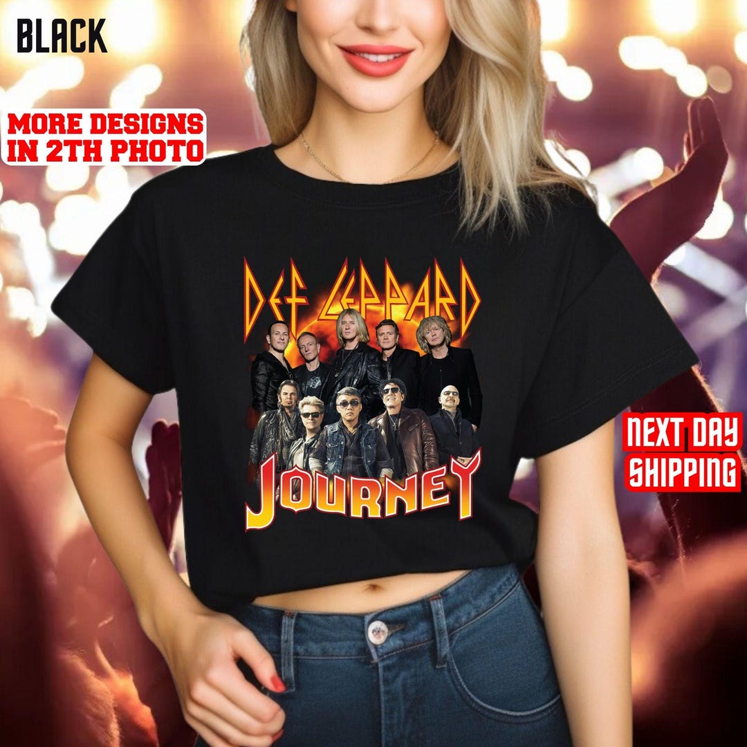 Def Leppard Journey Crop Top, Journey Summer Stadium Tour 2025 Crop Top ...