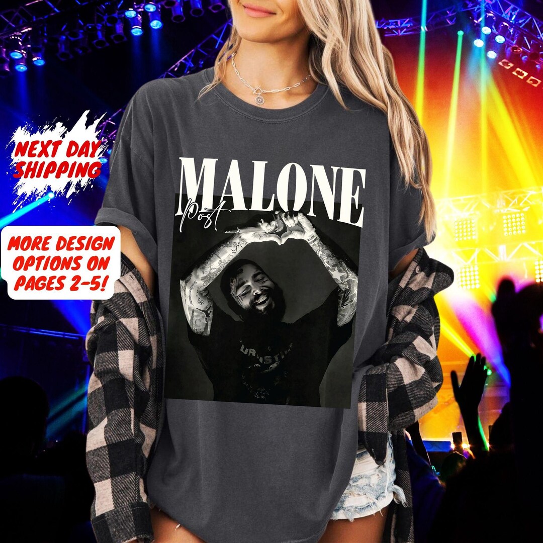 Comfort Colors Vintage Post Malone Shirt, Malone Shirt, Post Malone F1 ...