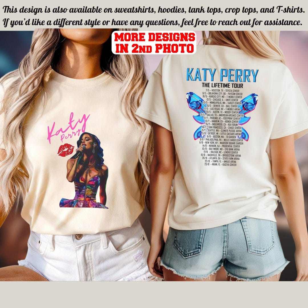 2025 Katy Perry the Lifetime Tour Shirt, Katy Perry Tee, Katy Perry Fan ...