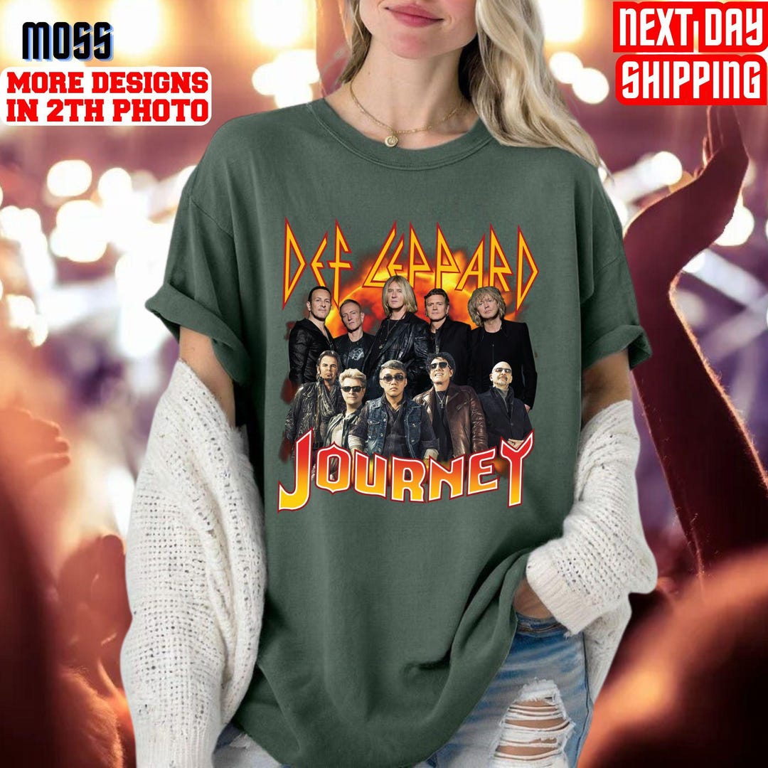 Comfort Colors Def Leppard Journey T-shirt, Journey Summer Stadium Tour ...