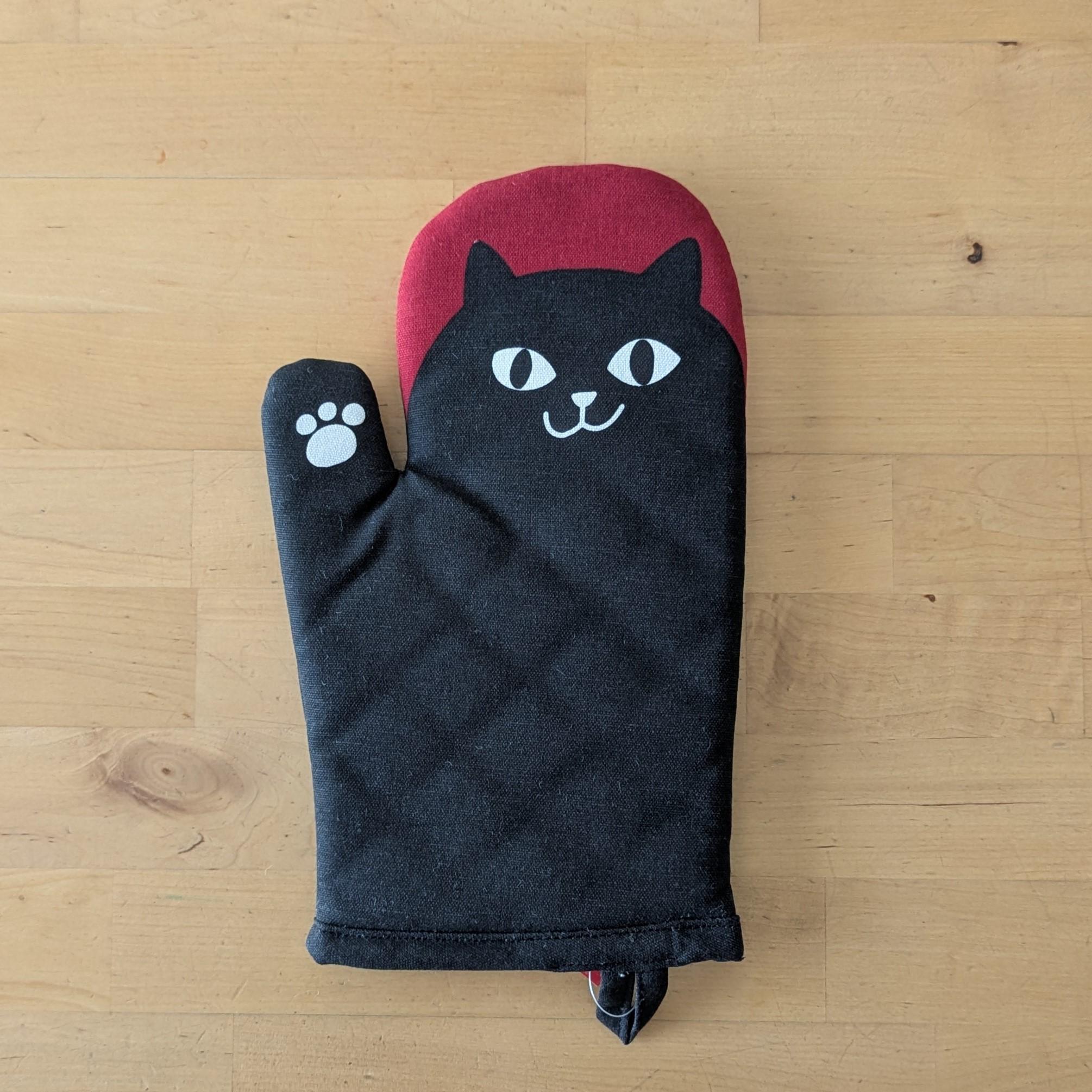 Cat Oven Mitt, Cat Pot Holder, Cat Gift, Black Cat, White Cat, Kitchen ...
