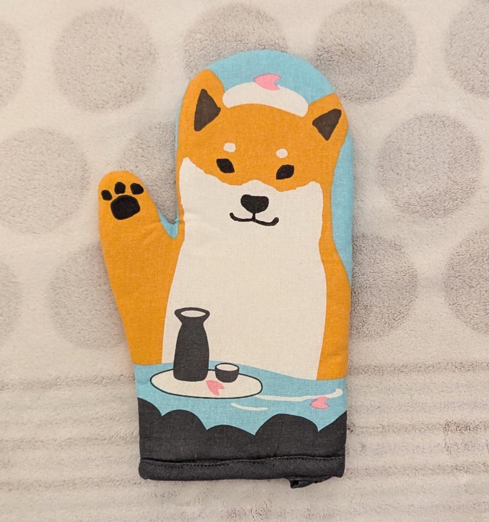 Shiba Inu Oven Mitt, Shiba Inu Pot Holder, Shiba Inu Gift, Black Shiba ...