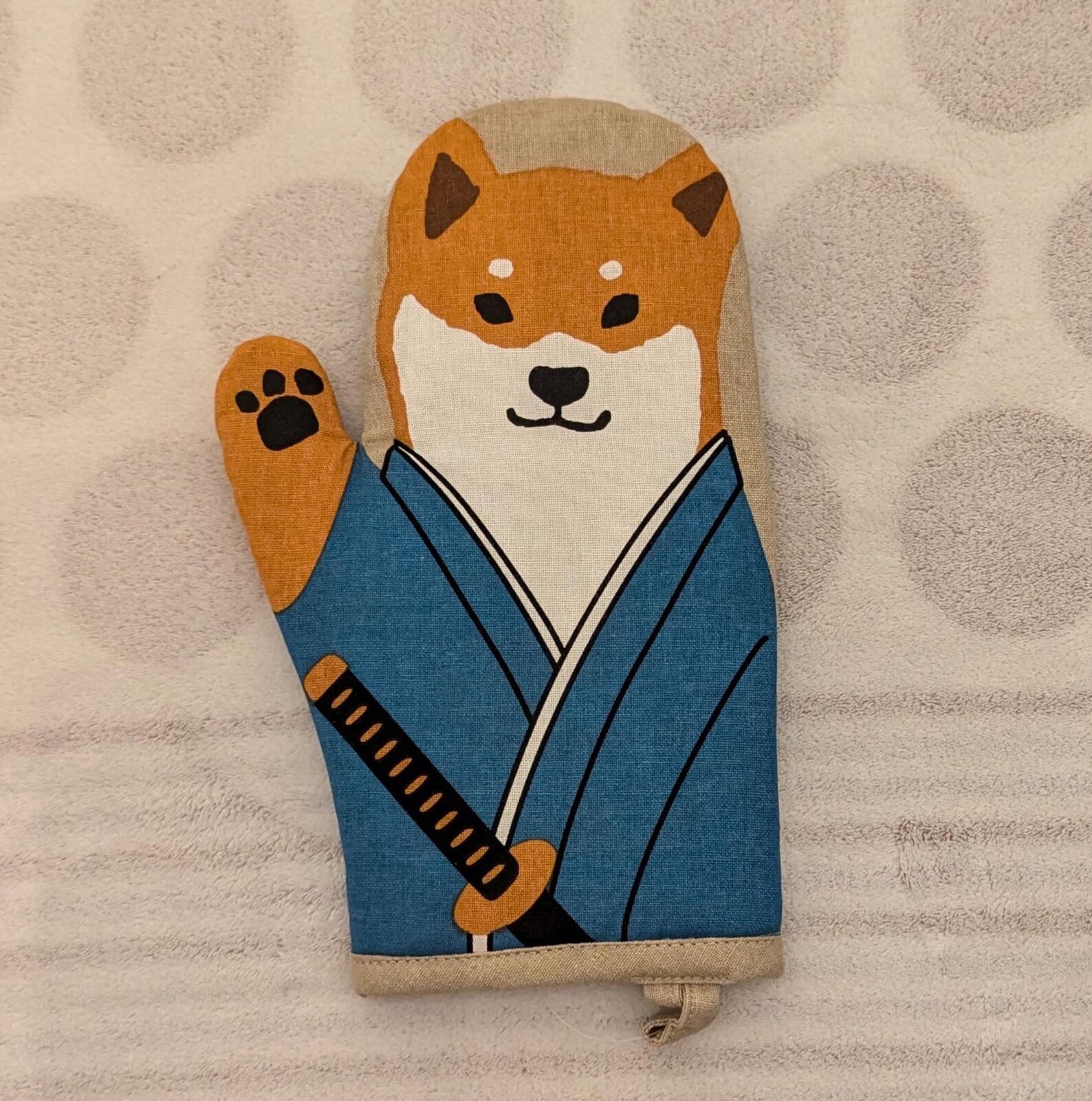 Shiba Inu Oven Mitt, Shiba Inu Pot Holder, Shiba Inu Gift, Black Shiba ...