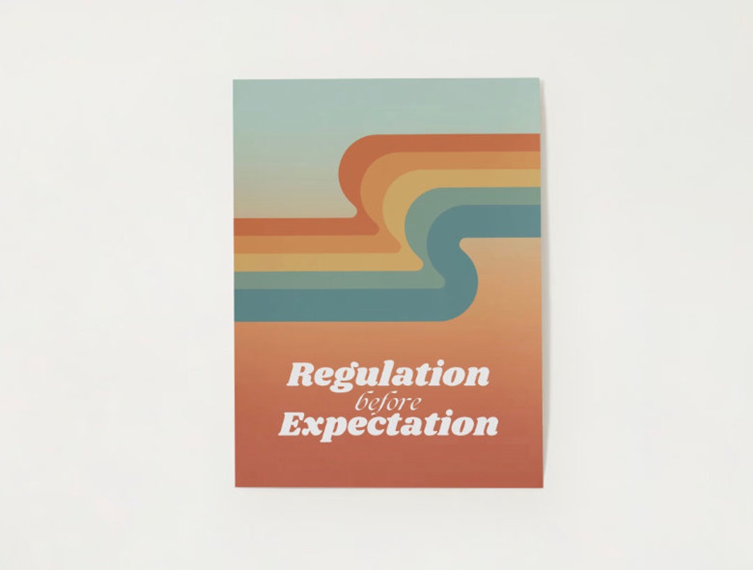 Regulation Before Expectation Retro Speech Therapy Decor, Clinic, Office, Room Poster | Speech ...