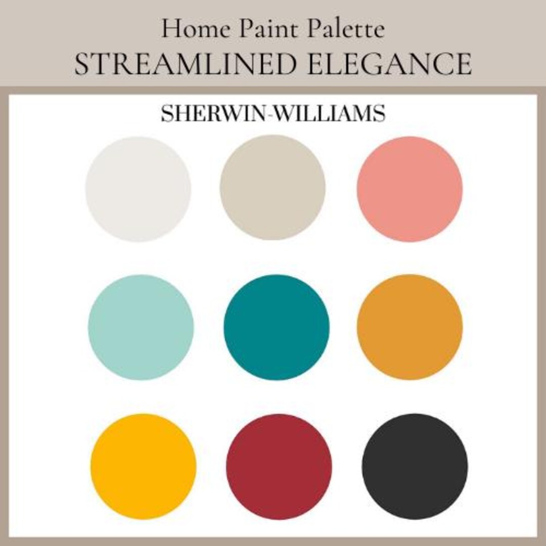Home Paint Color Palette Art Deco Collection Streamlined Elegance Paint ...