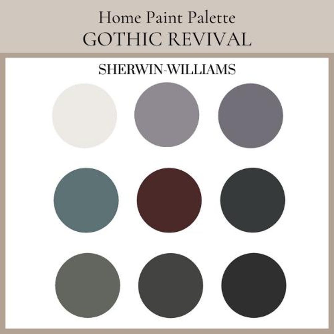 Home Paint Color Palette Gothic Collection Gothic Revival Paint Color ...