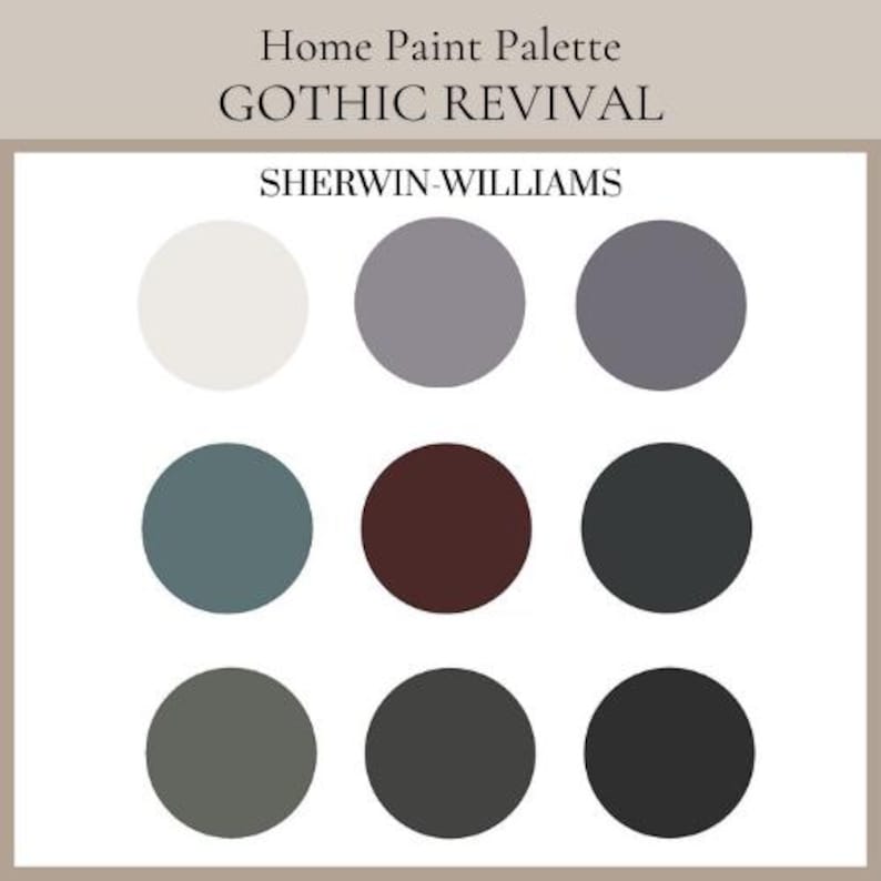 Home Paint Color Palette Gothic Collection Gothic Revival Paint Color ...