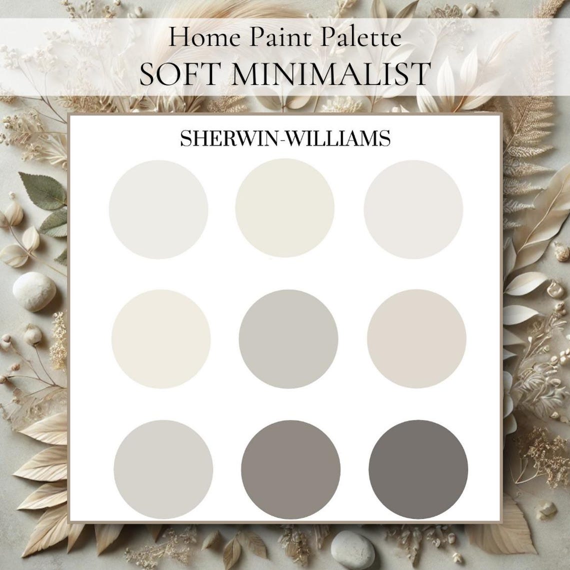 Home Paint Color Palette Minimalist Collection Soft Minimalist Paint ...