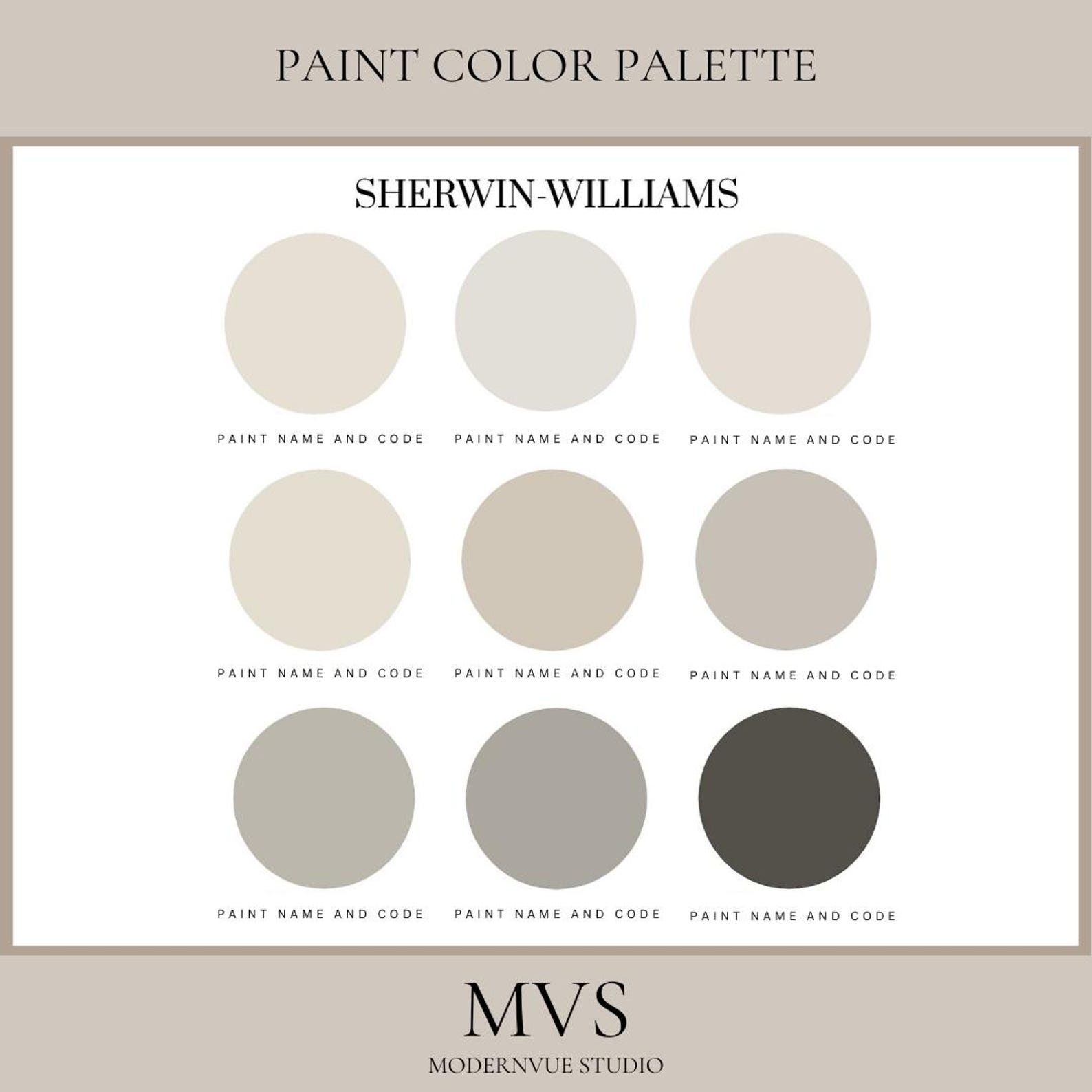 Home Paint Color Palette Minimalist Collection Warm Minimalist Paint ...
