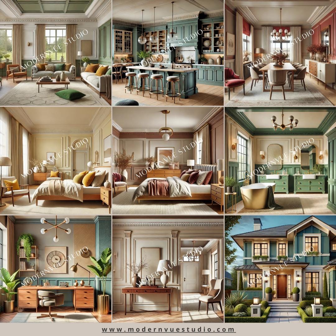 Home Paint Color Palette Vintage Collection Retro Revival Paint Color ...