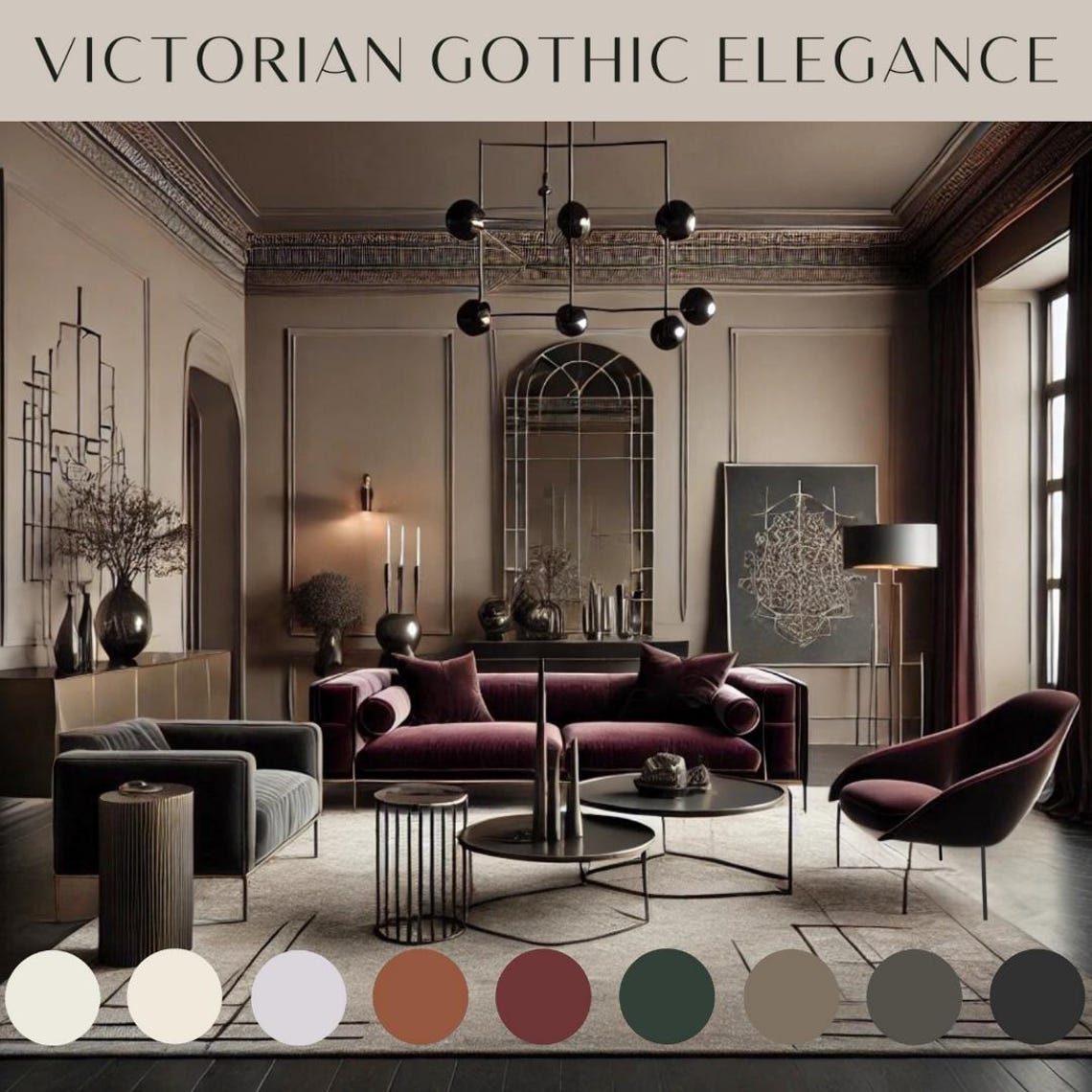 Home Paint Color Palette Gothic Collection Victorian Gothic Elegance ...