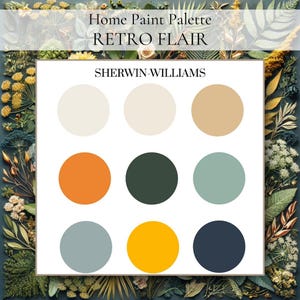 Home Paint Color Palette Mid-century Modern Collection Retro Flair ...