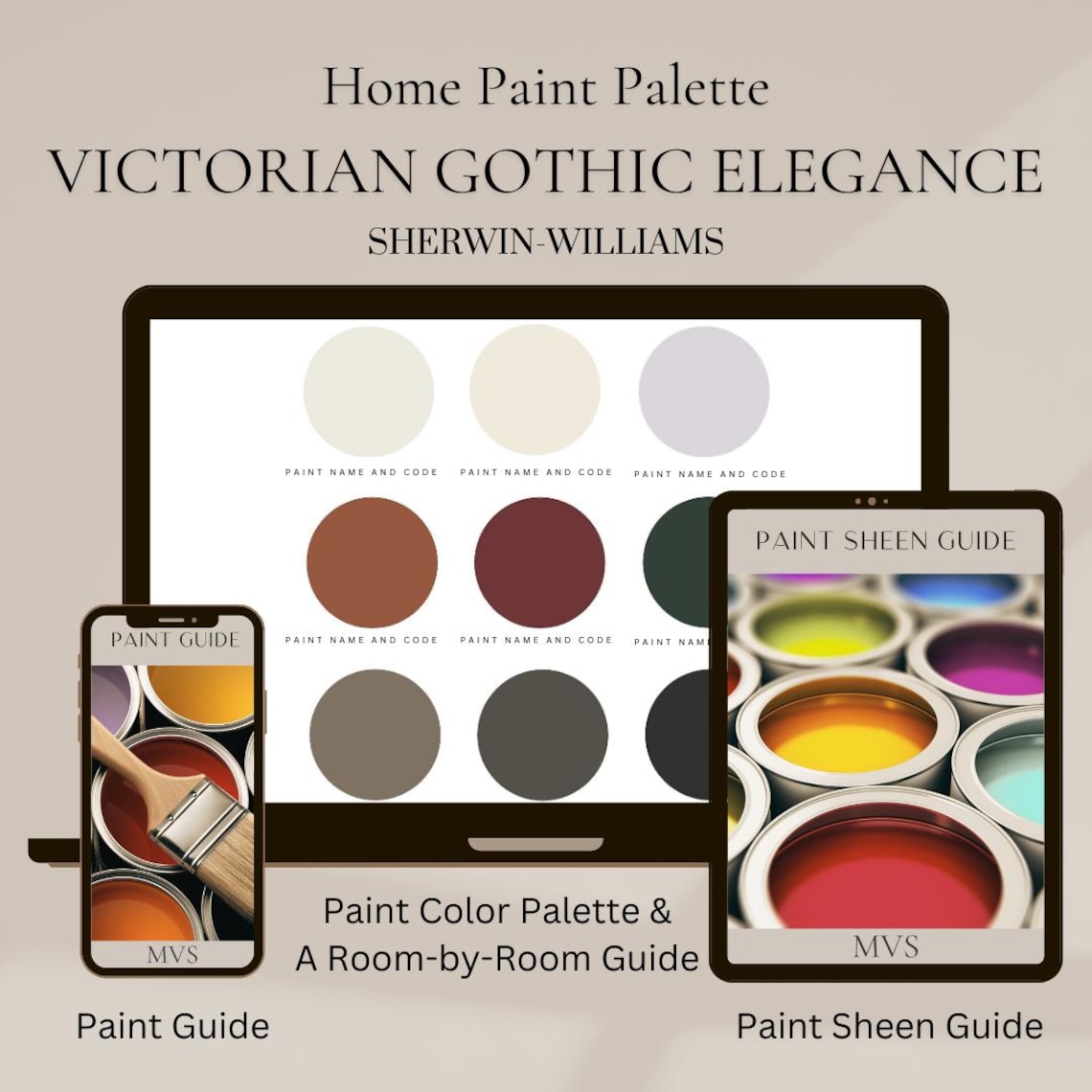 Home Paint Color Palette Gothic Collection Victorian Gothic Elegance ...